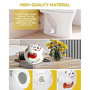 Toilet base bolt caps decorative ornaments ceramic toilet bolt covers bathroom decoration cat toilet bolt covers fun cat themed gadgets floor bolt replacement parts