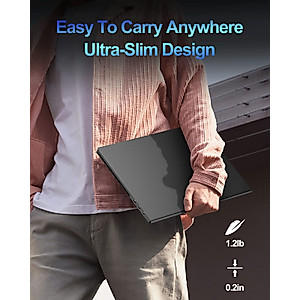 CNBANAN 2.5K Portable Monitor, 16" Laptop Monitor Extender 2520x1680 QHD Slim Lightweight IPS 1500:1 USB C HDMI Computer Display Gaming Screen with Speakers Travel Monitor for Mac Phone Xbox Game