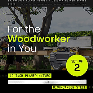 Smithology 12-Inch Planer Blades - Replacement Knives for Delta Planer 22-540, TP300, Replaces 22-547 - Set of 2 (SMTPBS01-2) for Smooth Wood Surface