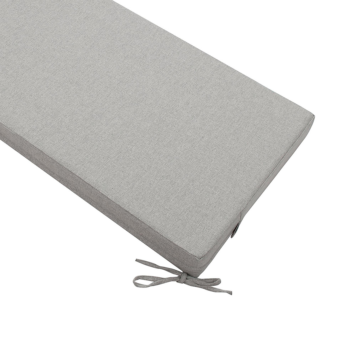 Magpie Fabrics Patio Bench Loveseat Cushion Covers (Replacement Cover only, No Insert!), Waterproof Fade Resistant Swing Cushion Slipcover with Ties(42x18x3 Inch, Warm Gray)