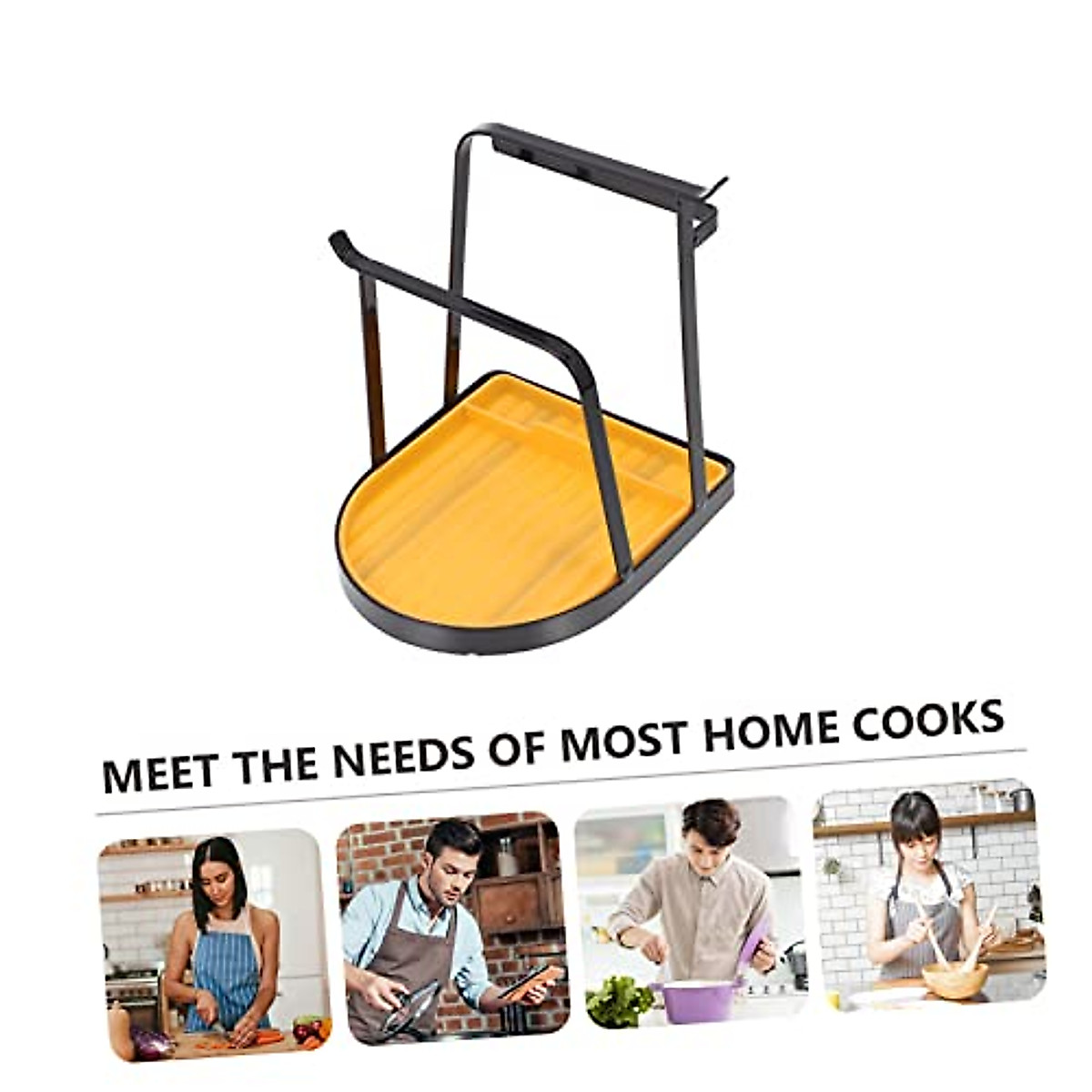 YARNOW Shelf Sink Storage Rack Utensil Holders Kitchen Utensil Holder Pot Pan Organizer Pan Cover Stand Chopping Board Organizer Soup Ladle Bracket Countertop Spoons Bracket Spatula Rest