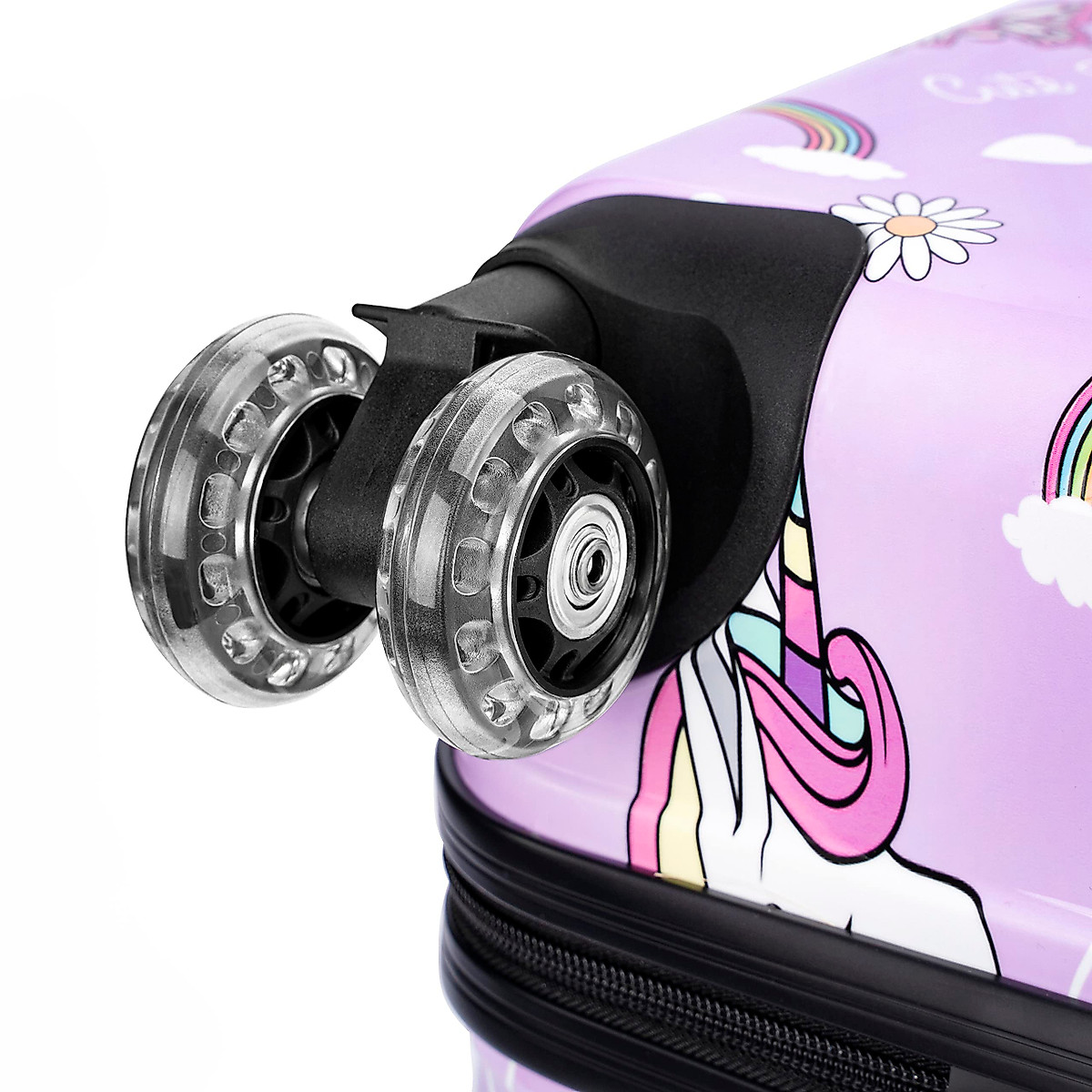 Younglingz Lil Flyer 20'' kid ride on suitcase child stroller spinner luggage (Glam)