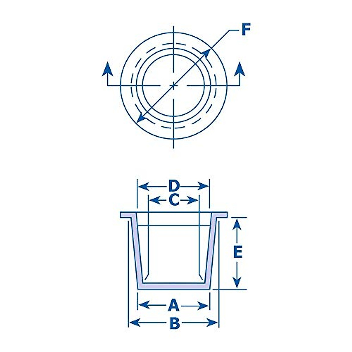 T1.63/1.75RD1 Tapered Cap Plug - OD 1.630-1.750"(41.4-44.5mm), ID 1.568-1.688"(39.8-42.9mm), Flange OD 1.940"(49.3mm) - Red LDPE MOCAP (qty200)