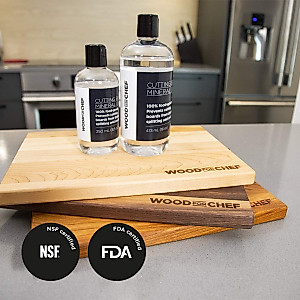 Cutting Board Food Grade Mineral Oil (8,5 oz) - Revitalize Cutting Board, Butcher Block, Countertops and Wood Utensils - Food Safe - Made in North America