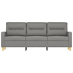 vidaXL 3-Seater Sofa Dark Gray 70.9" Fabric