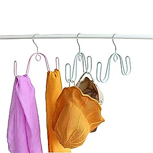 Breninabc 8pcs Shoes Hanging Drying Rack Space Saving Shoes Hangers,Double Hook Hanging Shoe Organizers,for Home Kitchen Storage Organization,Pink,8piece