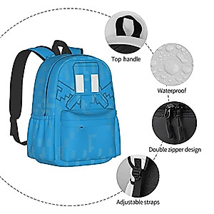 ZOSENY Kids Backpack for Boys Girls,Cute Travel Girls Backpack(17-inch), Light Blue Laptop Backpacks for Women Men.