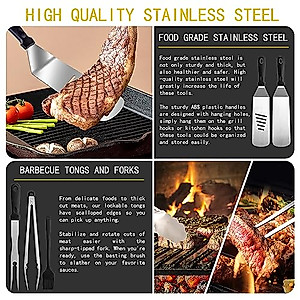 Supernal 46pcs Blackstone Griddle Accessories,Meat Press,Fat Top Grill Accessories,Grill Utensils Set,Grilling Gifts for Men,Camping,Backyard,Thanksgiving, Christmas, Halloween