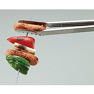 Captain Stag UG-3231 BBQ Pasta Tongs Wood Grip 13.8 inches (35 cm)