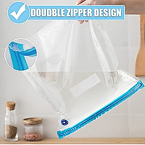 Daarcin Large Sous Vide Bags,15pcs10.2x13.4in/26 * 34cm BPA Free Reusable Vacuum Sealer Bag,Keep Food Fresh, with 2 Sealing Clips