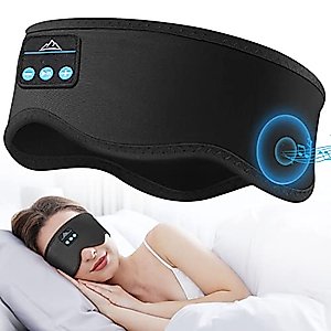 Sleep Headphones Bluetooth Headband Sleeping Headphones Headband 10Hrs Wireless Music Eye Mask with Comfortable Earbuds for Side Sleepers, Women Men Tech Gift for Birthday Christmas Stocking Stuffers