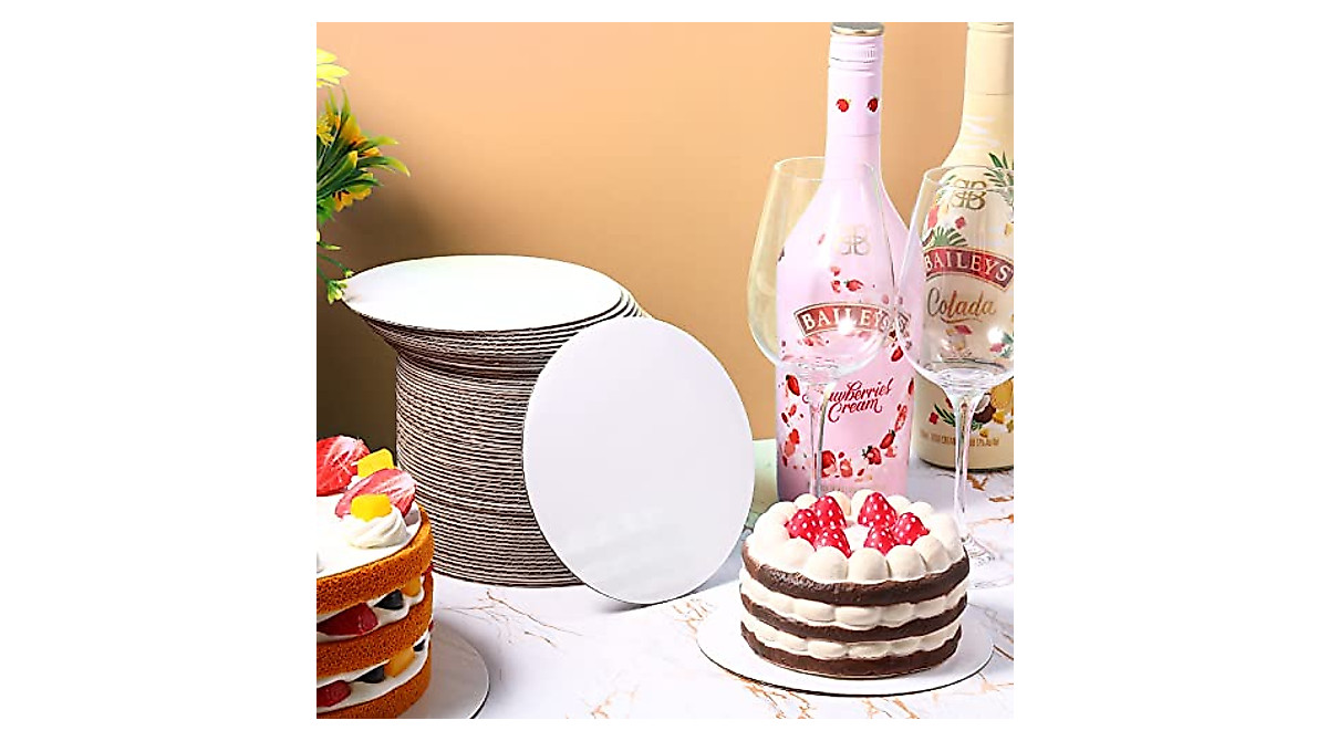 100 Pcs 6-Inch Greaseproof Cake Boards for Baking