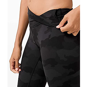 Lululemon Women’s Wunder Under Stretchy Fitness Pants - High Rise Leggings, Sweat-Wicking Fabric, Firming Support, 25 Inch Inseam, Incognito Camo Multi Grey, Size 12