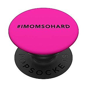 IMOMSOHARD Black Logo PopSockets Stand for Smartphones and Tablets