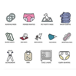 Zorb Original Reusable Super Absorbent Eco Friendly BPA/PFAS Free CPSIA Compliant Hypo-Allergenic Fabric USA Made (Sold in Individual Yards 30" Wide)