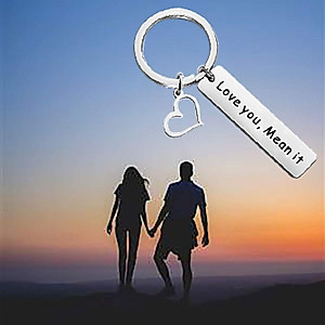 MAOFAED Couple Jewelry Gift for Boyfriend Love You Mean It Valentines Day Gift for Her