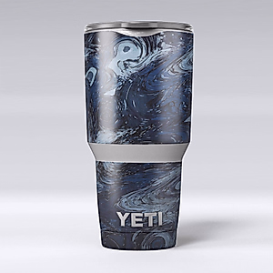 Design Skinz Dark Slate Marble Surface V32 - Skin Decal Vinyl Wrap Kit Compatible with The Yeti Rambler Cooler Tumbler Cups