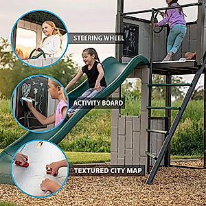 Lifetime 90913 Adventure Clubhouse Swing Set, Brown/Green