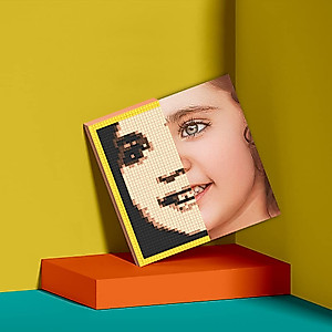 Personalized Mosaic Portrait Custom Building Kit for Adults Kids Micro Bricks Art Customized Your Own Photo Create Picture Unique Gift (Small/7.8"x7.8")