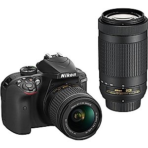 Nikon D3400 DSLR Camera with AF-P DX NIKKOR 18-55mm f/3.5-5.6G VR and AF-P DX NIKKOR 70-300mm f/4.5-6.3G ED
