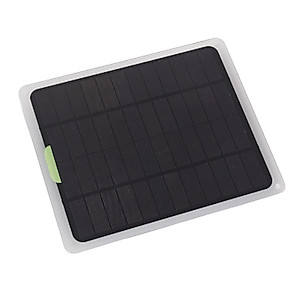 FOLOSAFENAR Portable Solar Panel, DC12V Type C Dual USB Output Solar Power Panel Slow Charging Long Lasting Battery Life 10W for Travel
