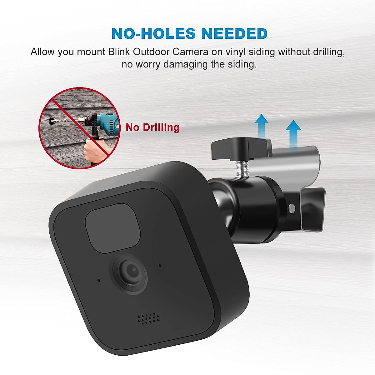 LANMU Vinyl Siding Mount Compatible with Blink Outdoor Camera, No-Hole Needed Hooks Clips and Mounting Bracket for Mounting Blink Camera, Accessories, Weatherproof, Easy to Use (3 Pack)