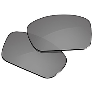 Glintbay 100% Precise-Fit Replacement Sunglass Lenses for Costa Del Mar Blackfin - Polarized Metallic Silver Mirror