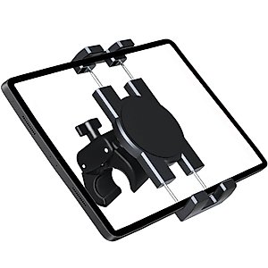 Timewall Tablet Phone Mount with Clamp, Universal iPad iPhone Holder Stand for Spin Bike, Stationary Exercise Bicycle, Treadmill, Elliptical, Mic Stand, Boat, Handlebar, Fits 5-12.9" Tab Phone