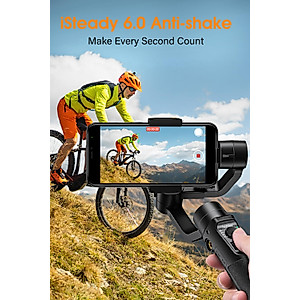 Gimbal Stabilizer for Smartphone, 3-Axis Phone Gimbal for Android and iPhone 15,14,13,12 PRO, Stabilizer for Video Recording with Face/Object Tracking, 600 °Auto Rotation - hohem iSteady Mobile Plus