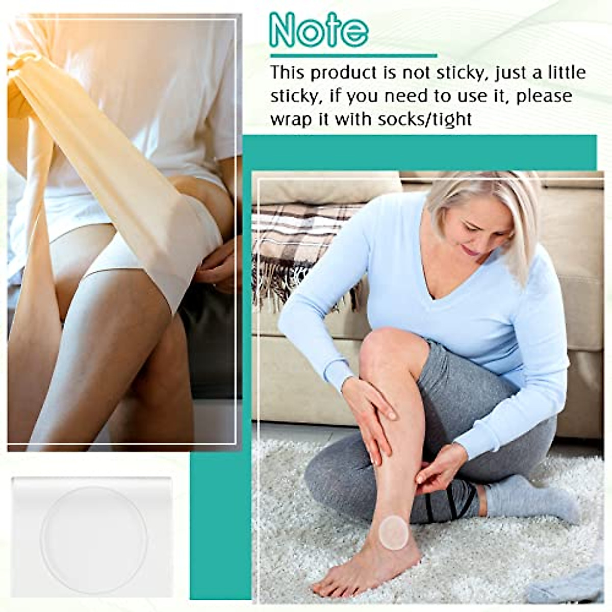 4 Pieces Ankle Gel Pads Skate Ankle Gel Discs Cushion Pads Ankle Protector Brace Skate Accessories for Ice Skating Riding Ski Ankle Protection, 2.48 Inch