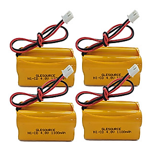 GLESOURCE 4.8 Volt Exit Sign Battery Replacement Compatible for BL93NC487 Lithonia ELB B006 Lithonia ELBB006 ELNICD48700 Exit Sign with Emergency Lights (2 Pack)