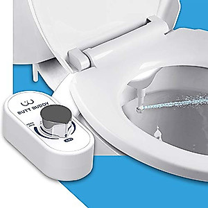 BUTT BUDDY - Bidet Toilet Seat Attachment & Fresh Water Sprayer (Easy to Install, Universal Fit, No Plumbing or Electricity Required | Self-Cleaning Nozzle, Adjustable Pressure Control, USA Stock)
