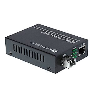 Networx® Gigabit Ethernet Fiber Media Converter - UTP to 1000Base-SX - LC Multimode, 5...