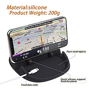 Staont Car Phone Holder, Anti-Slip Silicone Dashboard Car Pad Compatible with iPhone, Samsung, Android Smart Phones, GPS, KGs3 and More (2 Pack)