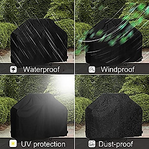 TJFU Grill Cover,BBQ Grill Cover for Outdoor Grill,Waterproof Gas Grill Barbecue Cover for Weber,Char Broil,Brinkmann,Nexgrill Grills etc