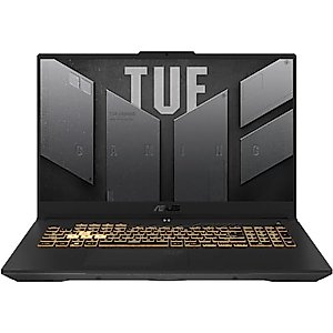 ASUS TUF Gaming F17 (2023) Gaming Laptop, 17.3” FHD 144Hz Display, GeForce RTX 3050, Intel Core i5-12500H, 16GB DDR4, 512GB PCIe SSD, Wi-Fi 6, Windows 11, FX707ZC-ES53,Mecha Gray