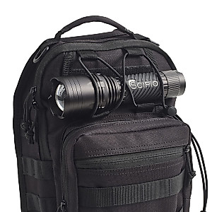 Scipio JYFSP11 Tactical Sling Bag with Heavy Duty Shoulder Strap Handbag, 13-Inch Shoulder Bag, Black