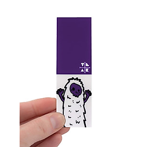 Teak Tuning Fingerboard Deck Graphic, Purple Yeti - Adhesive Graphics to Customize Your 35mm Fingerboard Deck - 110mm Long, 35mm Wide, 0.2mm Thick - Waterproof Vinyl - Includes Mini File