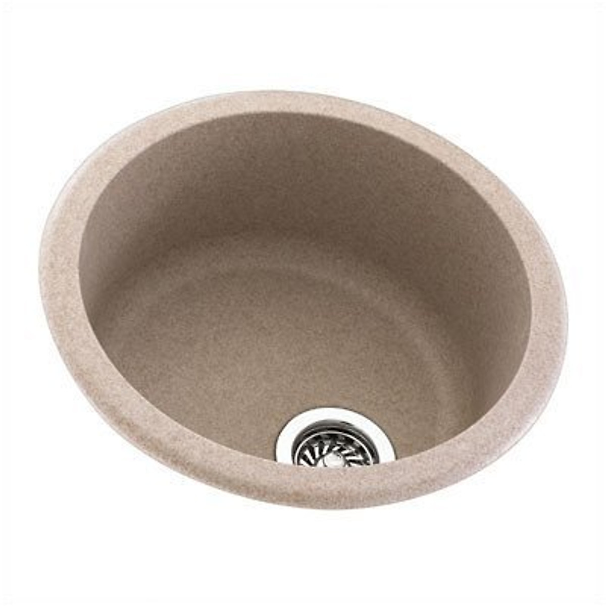 Swanstone KS00018RB.059 Solid Surface Dual Mount Single-Bowl Kitchen Sink, 18.5-in L X 18.5-in H X 8.5-in H, Tahiti Ivory