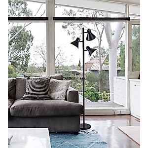 Kenroy Home 32838BL Ash Floor Lamps, Medium, Black