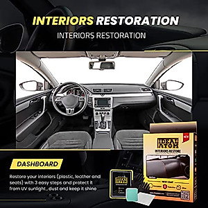 Ideal Atom Interior Restoration kit - Car Plastic Restorer - Leather Restore - Renew Dashboard, Leather Seats and Your Doors Leather 1 Year Guarantee.
