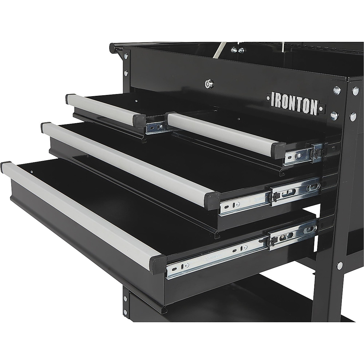 Ironton 30in. 4-Drawer Tool Cart - 33-7/8in.L x 17-5/8in.W x 39-1/8in.H, 500-Lb. Capacity