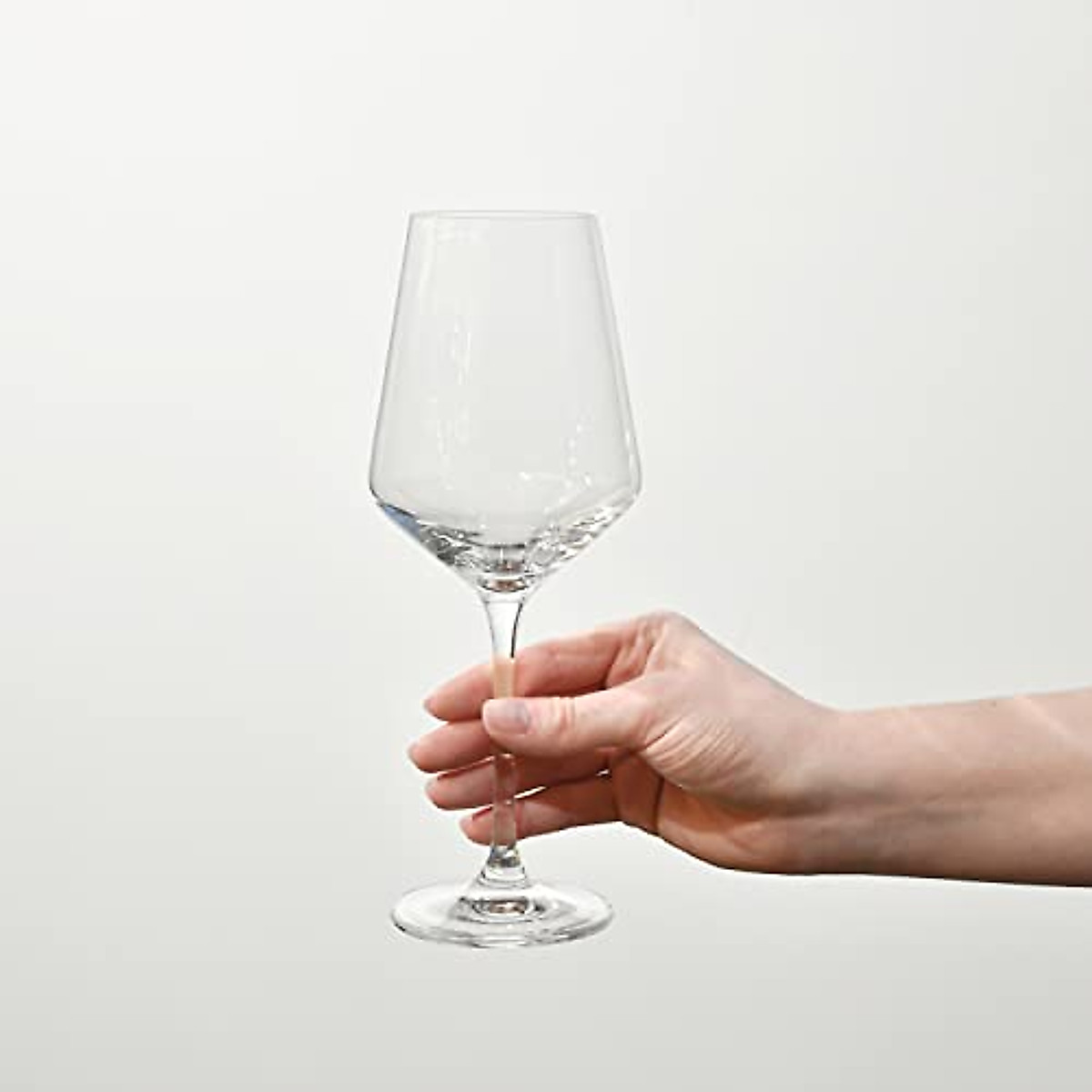 Krosno Large White Wine Glasses | Set of 6 | 13.2 oz | Avant-Garde Collection | Crystal Glass | Perfect for Home, Restaurants and Parties | Dishwasher Safe