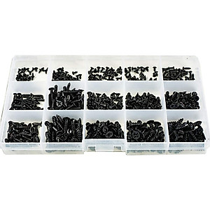 Steel Flat Head Self Tapping Screw Phillips Metric Thread Counter Head Bolt Assortment Kit M2 M2.5 M3 M4 Black