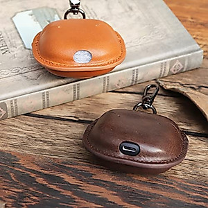 SKPY for Bose Quietcomfort Earbuds II Case, Protector Headphones Accessories Qc 2 Leather 2022 New Cover, Gift for Kids Teens Boys Girls (Brown)