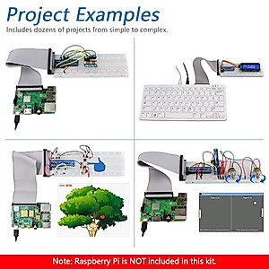 Freenove Ultimate Starter Kit for Raspberry Pi 5 4 B 3 B+ 400 Zero 2 W, 962-Page Detailed Tutorial, Python C Java Scratch Processing Code, 223 Items, 128 Projects (Raspberry Pi NOT Included)