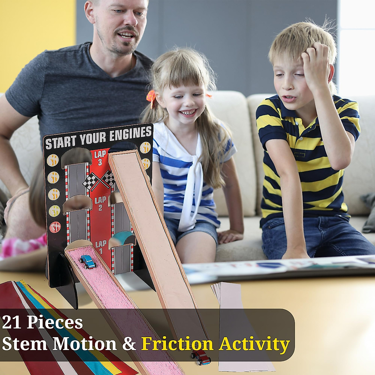 Stem Motion & Friction Activity - 21 Pieces - Educational And Learning Activities For Kids