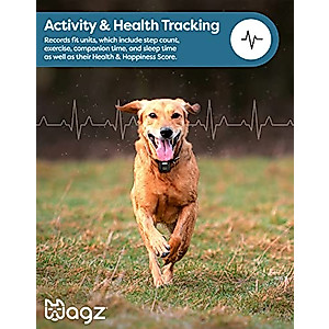 Wagz® Freedom Smart Dog Collar™ with New Boost Battery for Nearly 3X More Battery Life – Shock-Free Wireless Fence & Wellness System, Virtual Geofences, GPS Location & Activity/Health Tracking