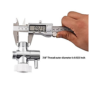 Hsmhose Bidet T Adapter with Shut off Valve,Metal T Valve for Bidet 7/8” X 7/8” X 1/2”or 3/8”,Tee Connector Bidet Attachment for Toilet