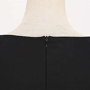 QUFECH Halloween Costumes For Women, Alice In Wonderland Costume Adult Women Maleficent Costume Kids Plus Size Bat Costume Women's Fashion Print Long Sleeve Square Neck Casual Hem Dress (XXL, Red)